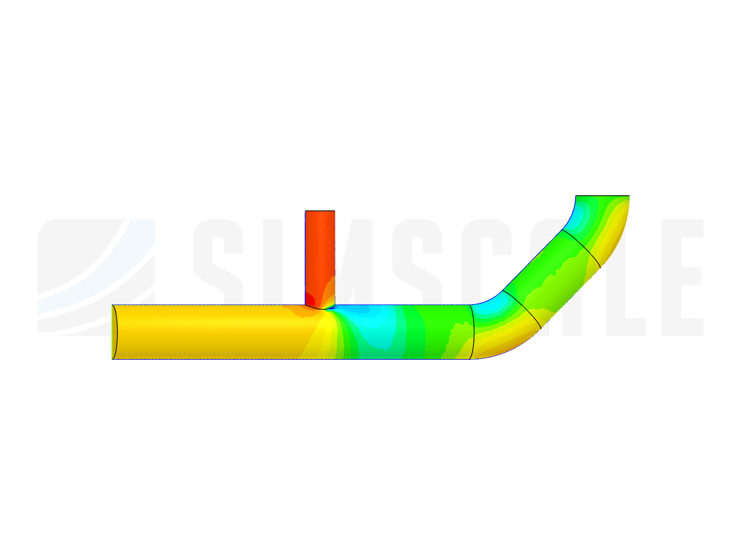 Tutorial 2: Pipe junction Flow by etantoco | SimScale