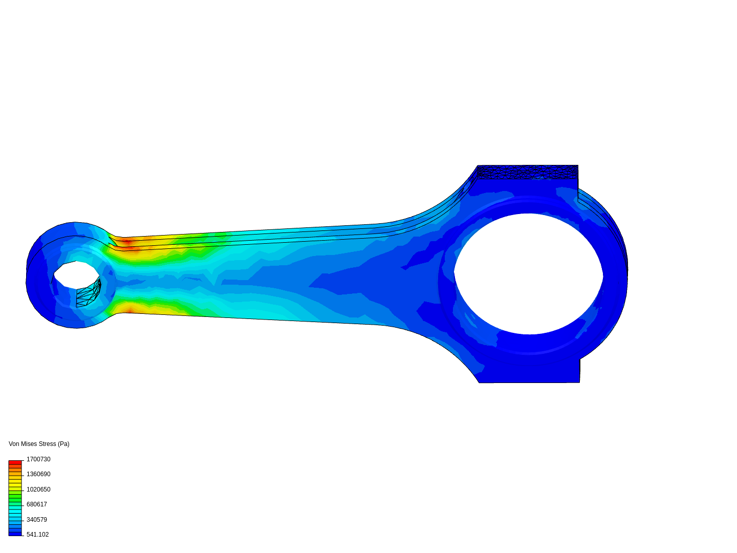 Tutorial 1: Connecting rod stress analysis by gabrielbravogr | SimScale