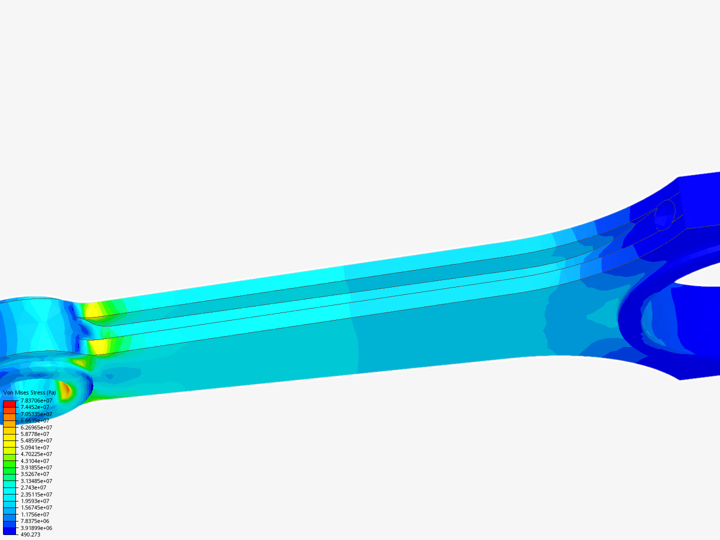 Tutorial 1: Connecting rod stress analysis by galafever | SimScale