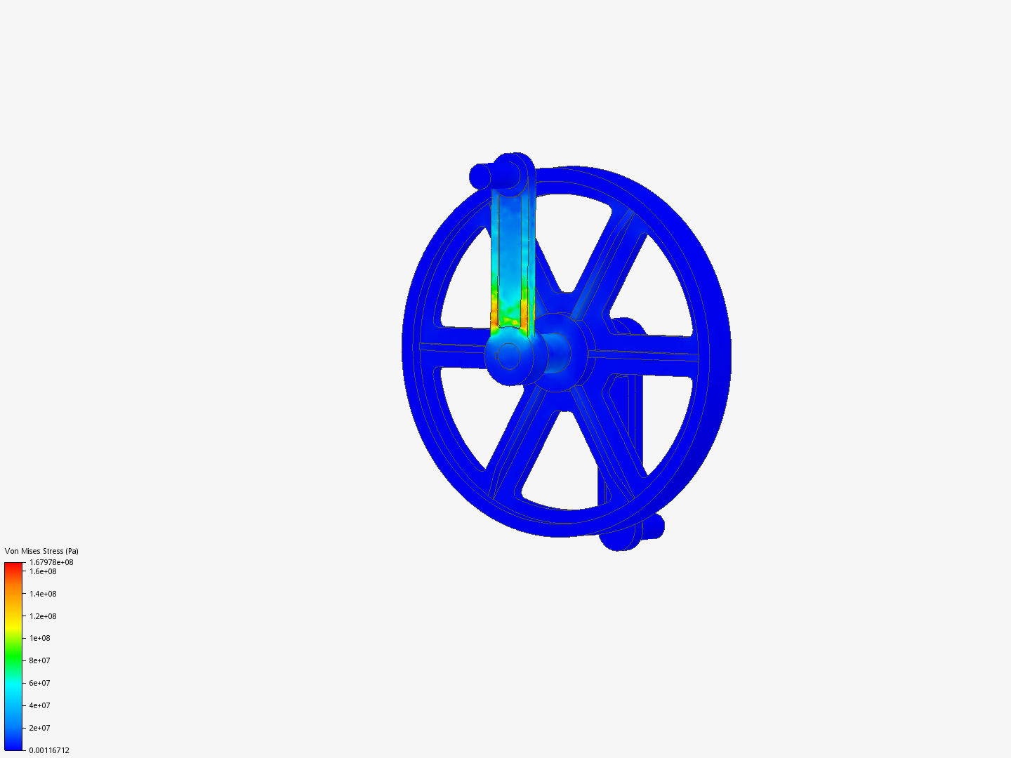Simulation of a Crank Assembly - Copy by garacejim09 | SimScale