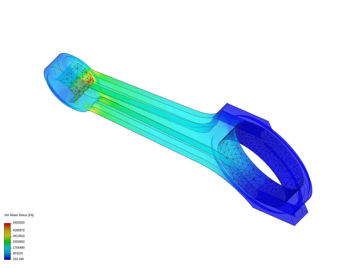 Tutorial 1: Connecting rod stress analysis by gareth_cooper | SimScale