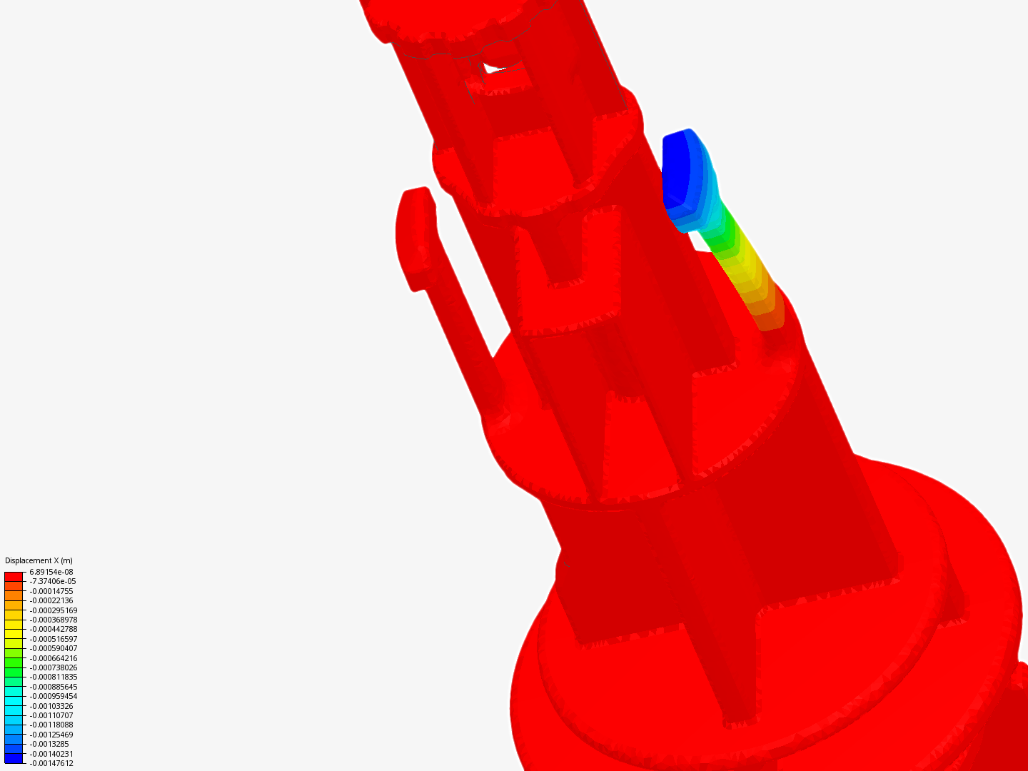 Plunger Snap Deflection Stress by gear66eng | SimScale
