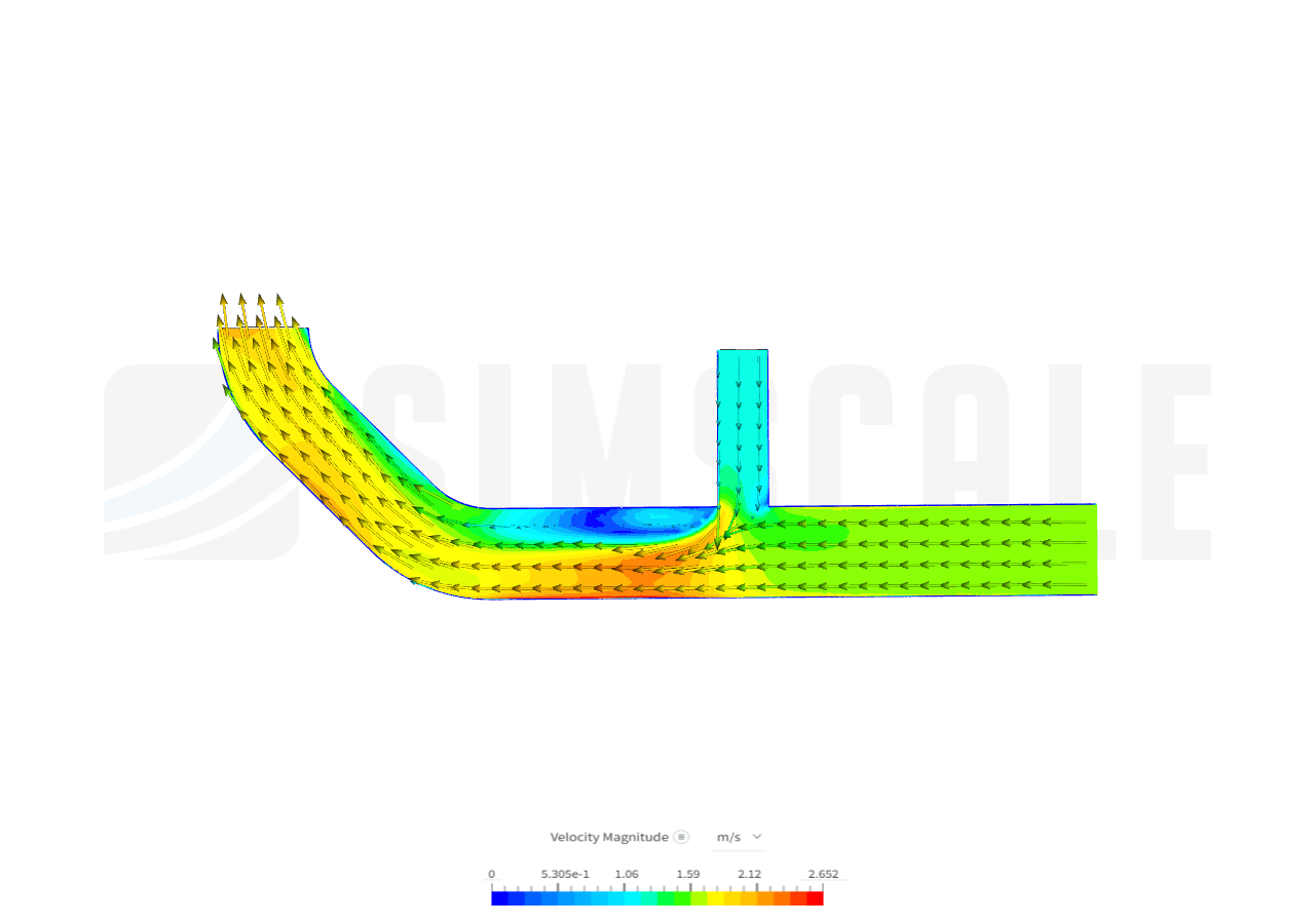 SimScale Experiment: Water Flow in T-Junction by ghlee295 | SimScale