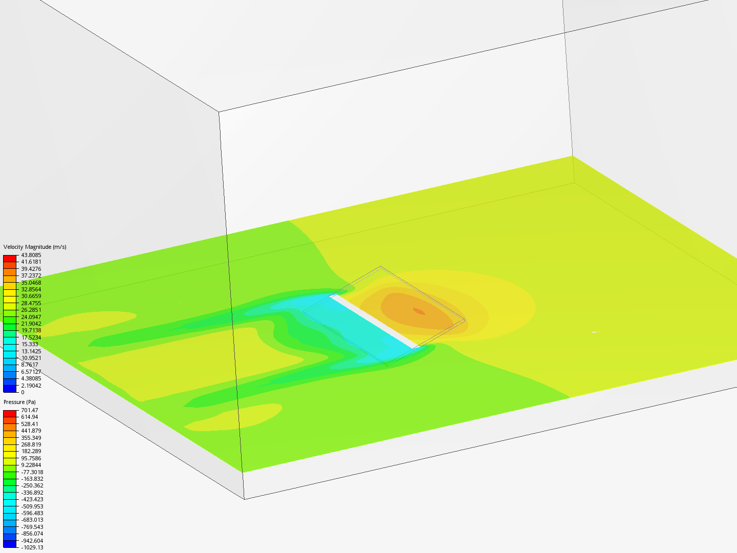 Single 540W Solar Panel Wind Blow Simulation by gkwok | SimScale