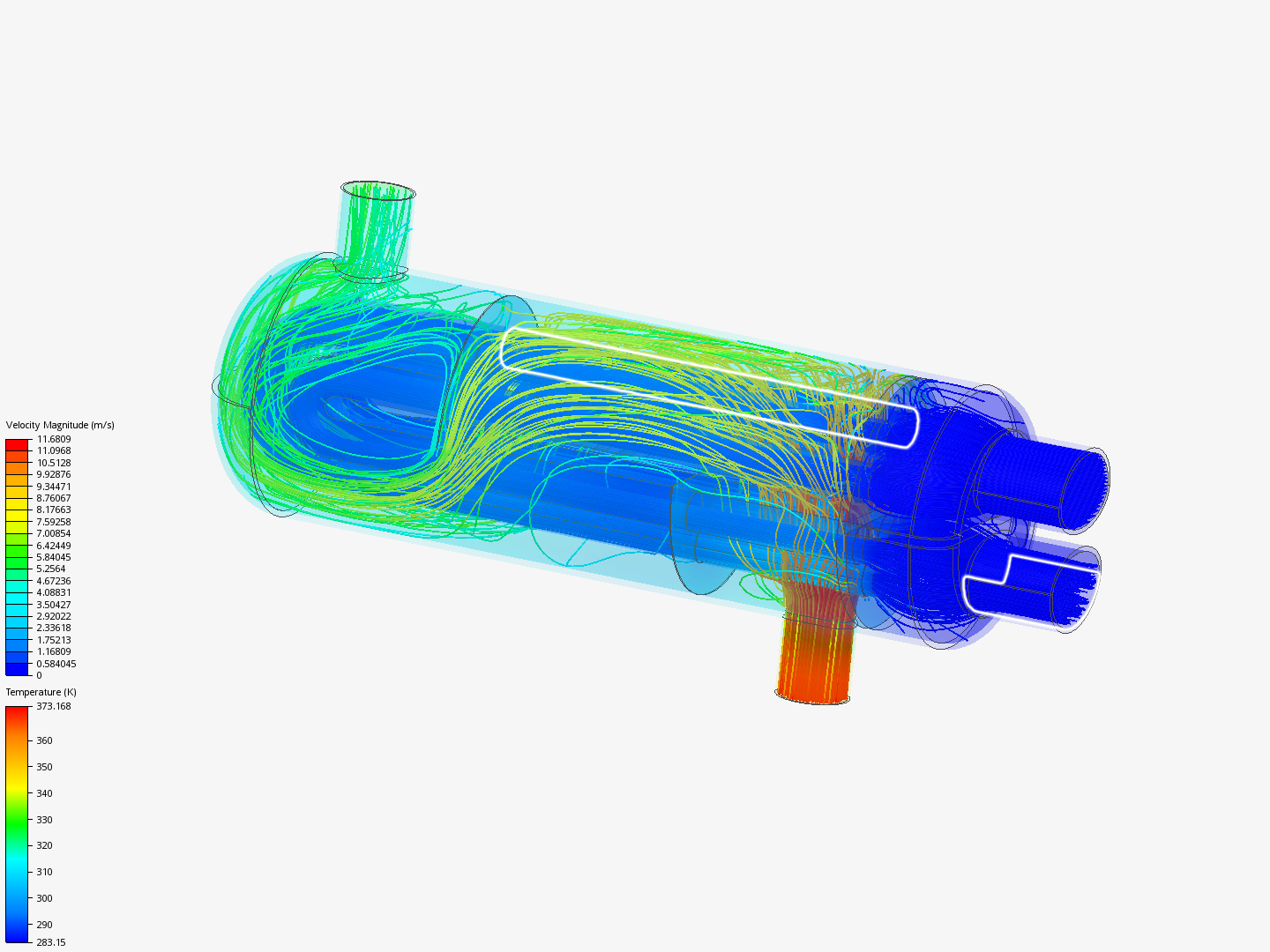 Tutorial: U type Heat Exchanger by gpiekarski | SimScale