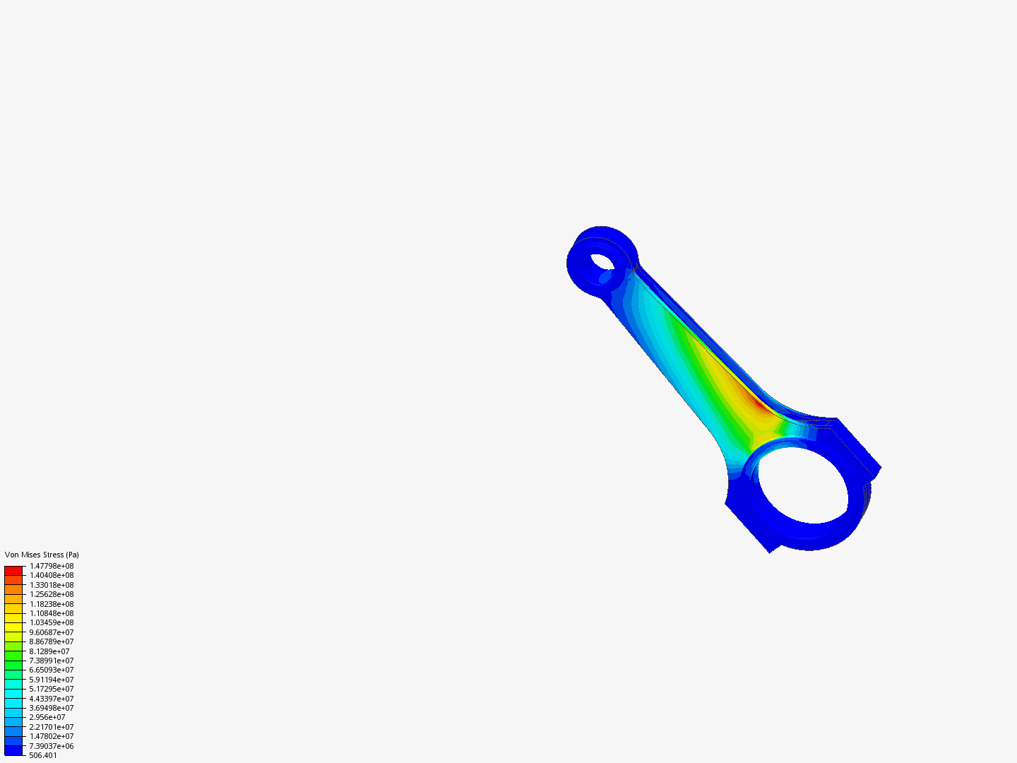 Tutorial 1: Connecting rod stress analysis by harishsonone999 | SimScale