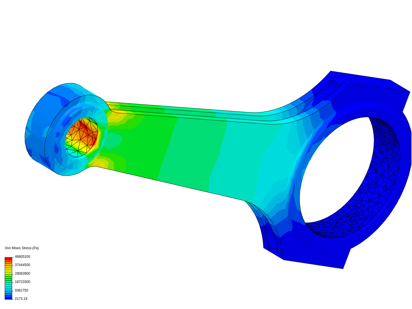 Tutorial 1: Connecting rod stress analysis by hewilson | SimScale