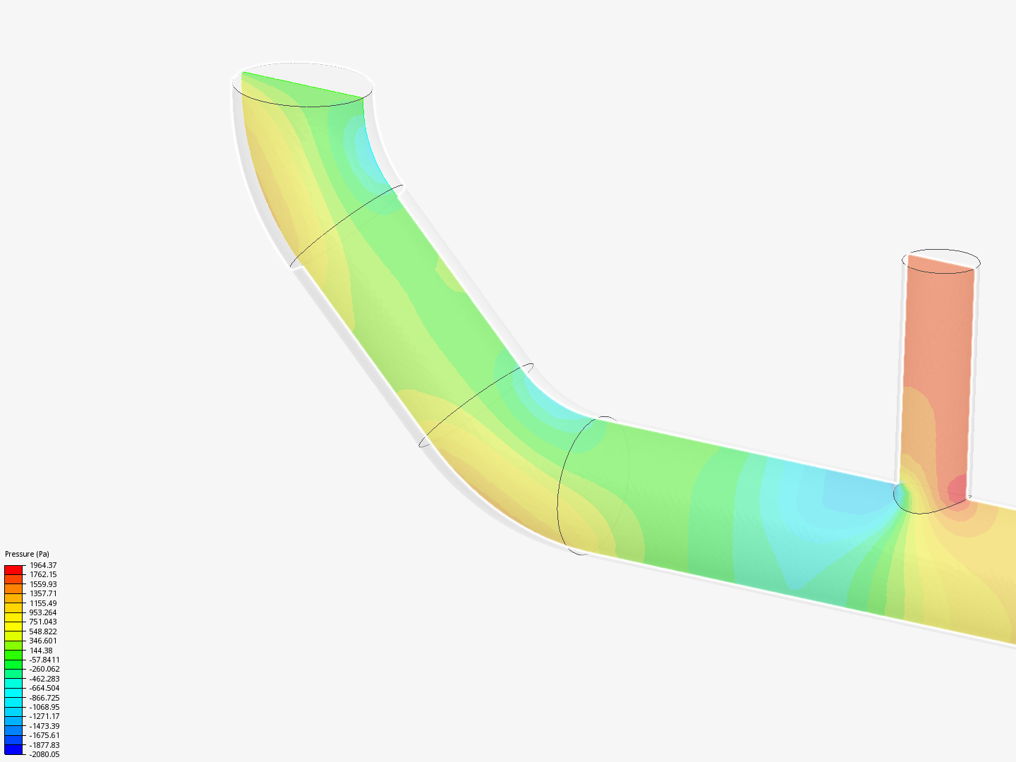 Pipe flow with two inlets by hyung_bae | SimScale