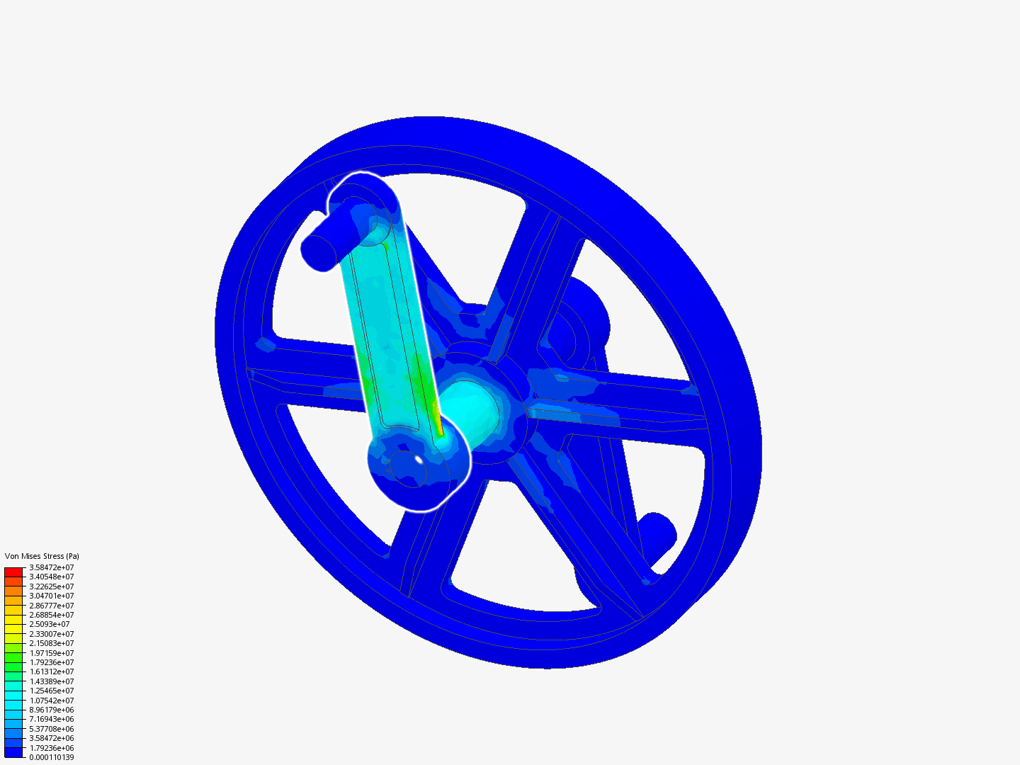 Simulation of a Crank Assembly - Copy by jevalle | SimScale