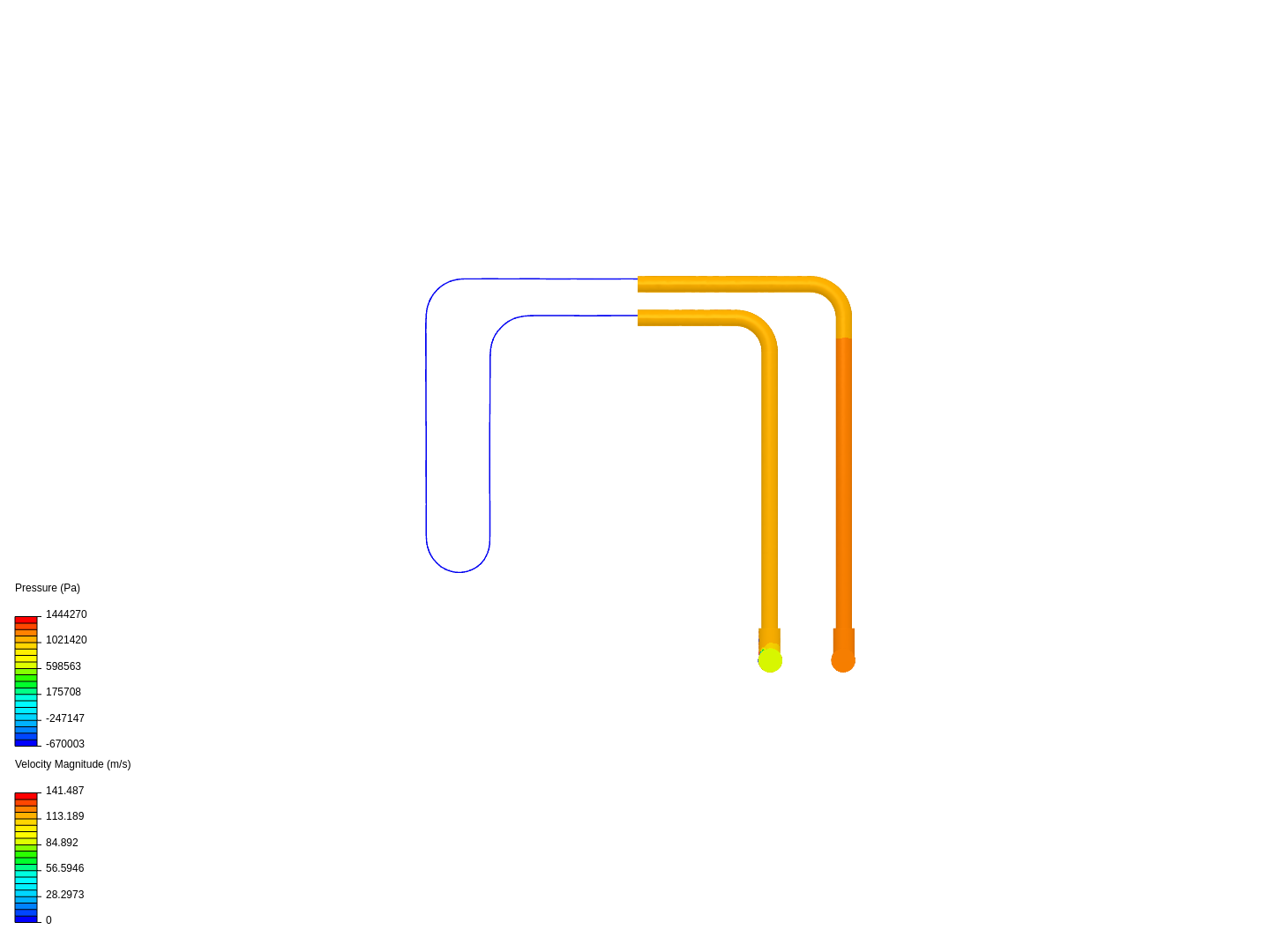 RF Cooling Pressure Drop by jlansang | SimScale