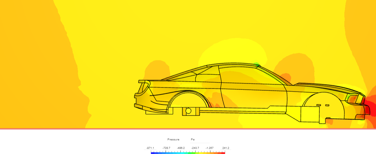 Incompressible CFD simulation over a vehicle by jreategui | SimScale