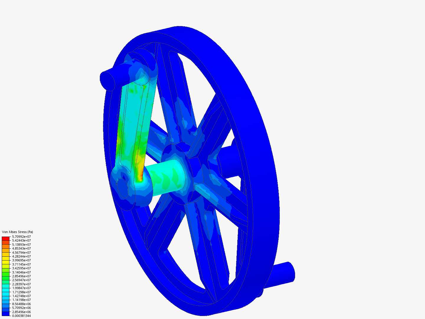 Simulation of a Crank Assembly_CAJALA by jroncajala | SimScale