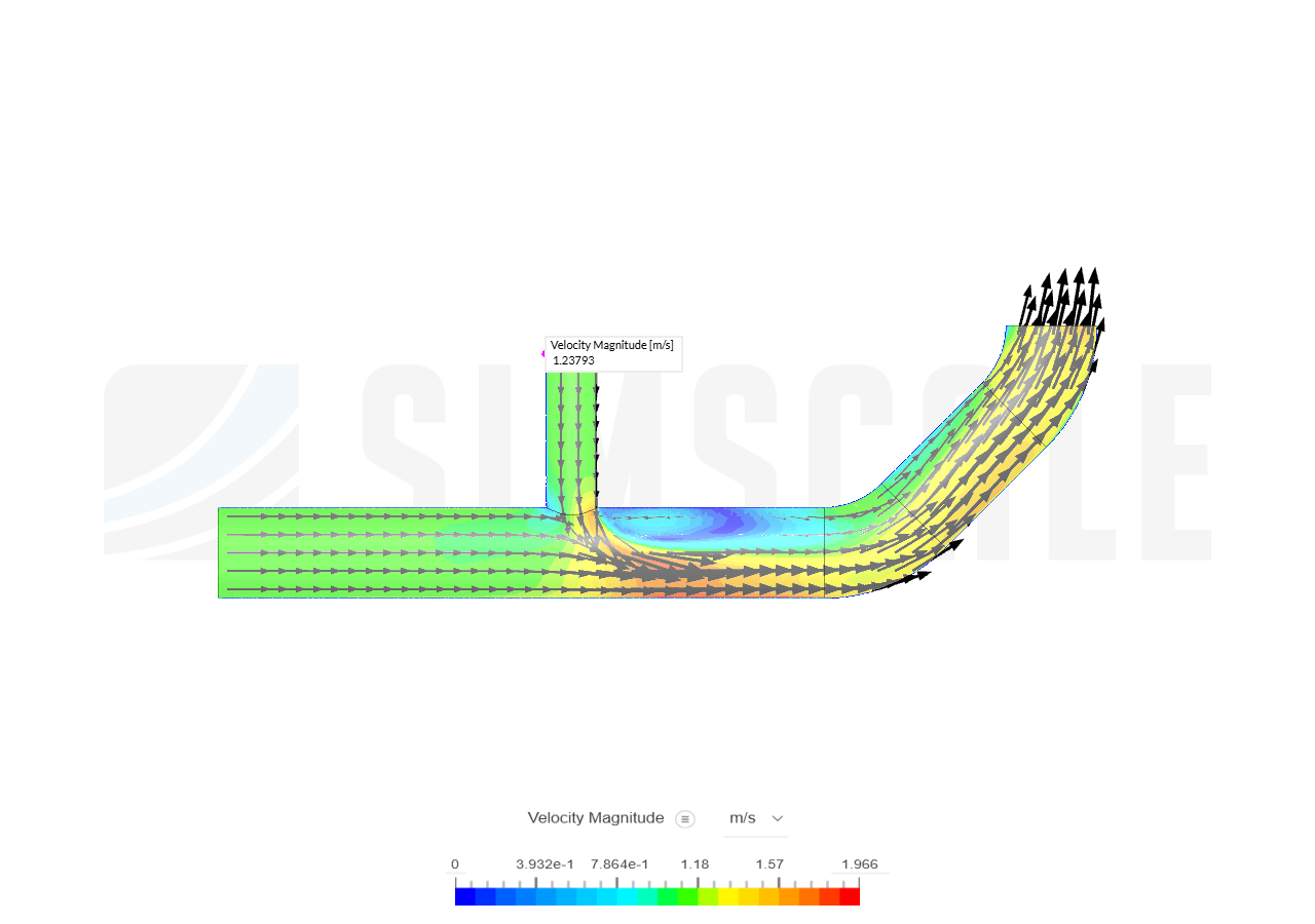 Tutorial 2: Pipe junction flow - Copy by juanfran | SimScale