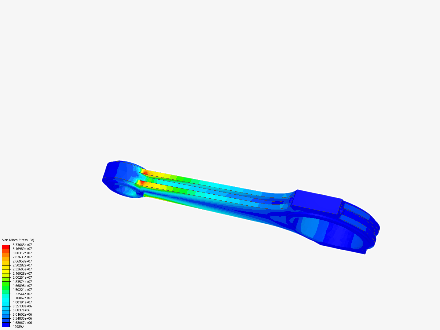 Tutorial 1: Connecting rod stress analysis by julio_anaya | SimScale