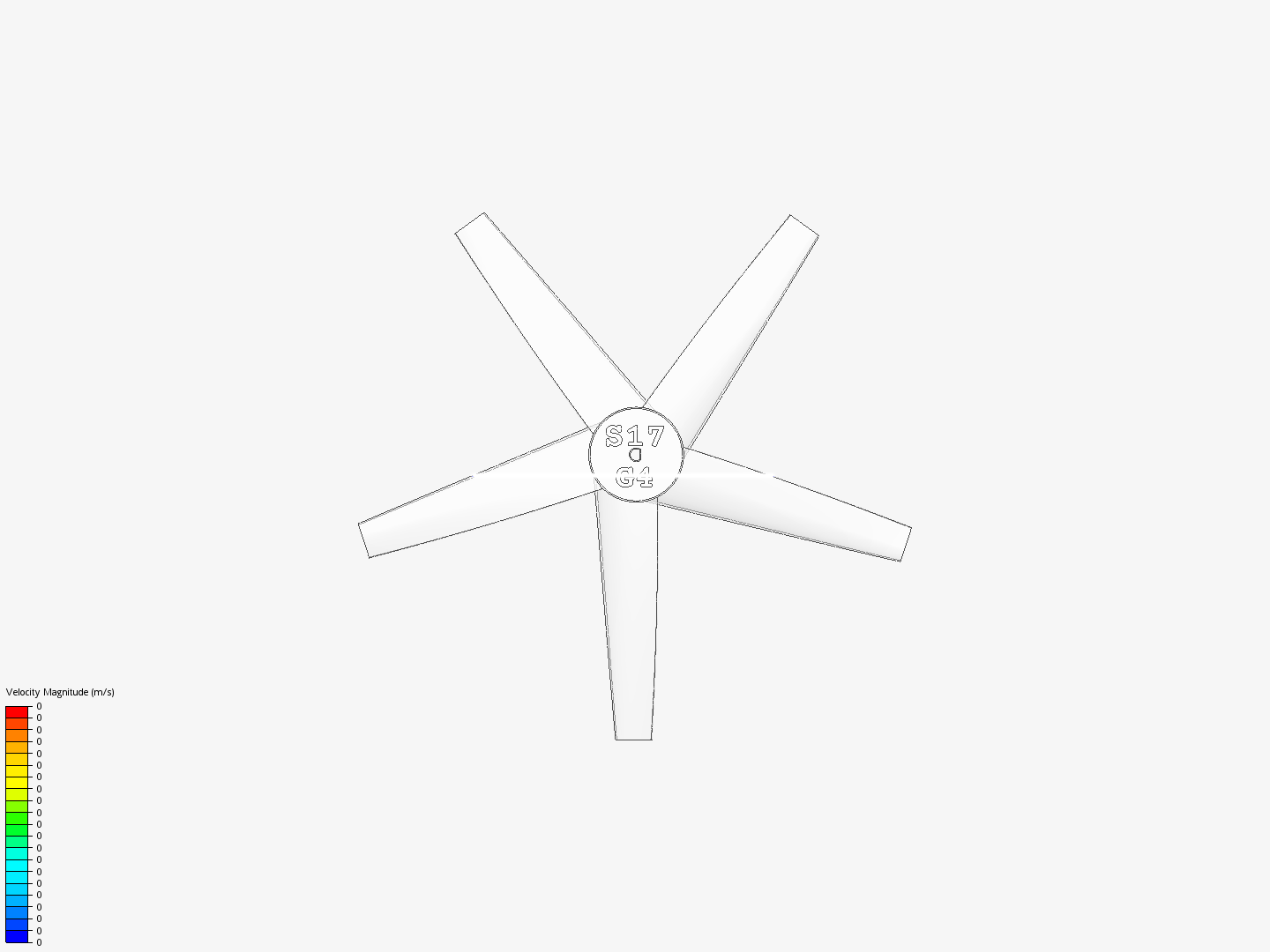 Wind turbine test 5 blade by justinwang450 | SimScale