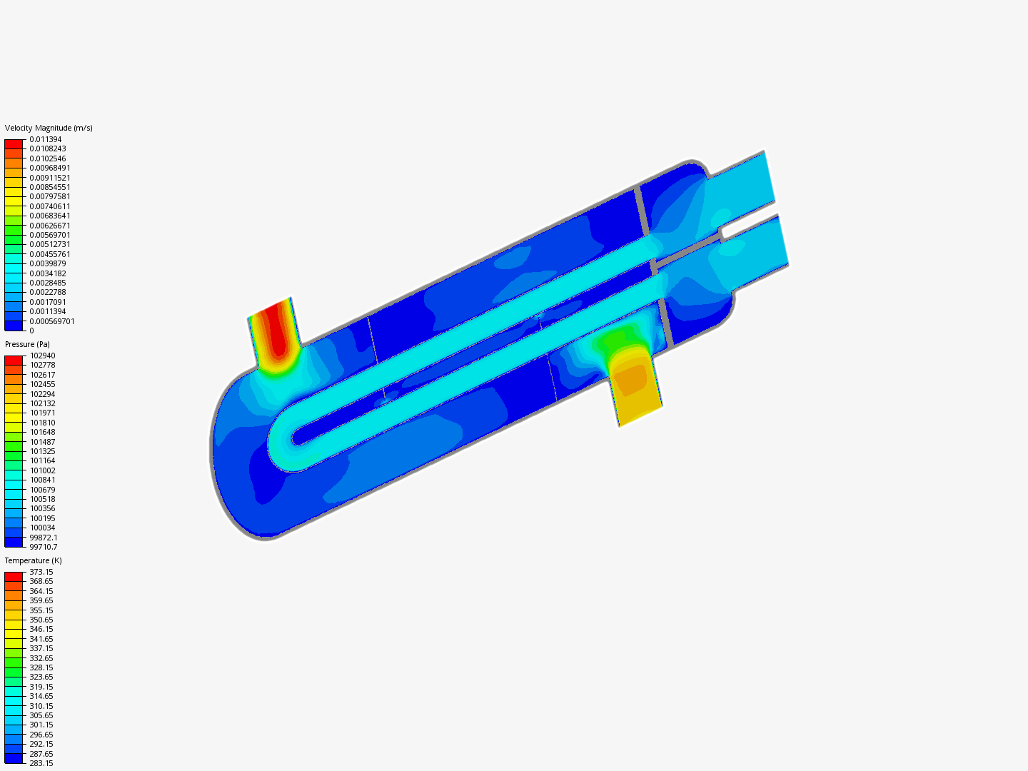Tutorial: U type Heat Exchanger by kalebzero1606 | SimScale
