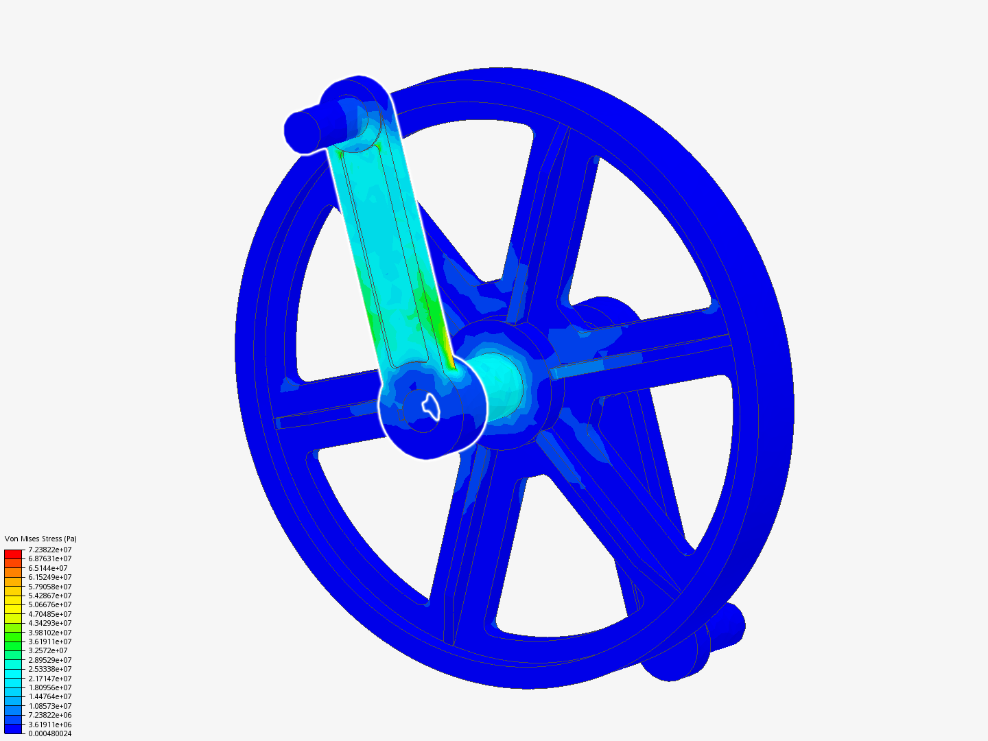 Simulation of a Crank Assembly - Copy by kbasilan | SimScale