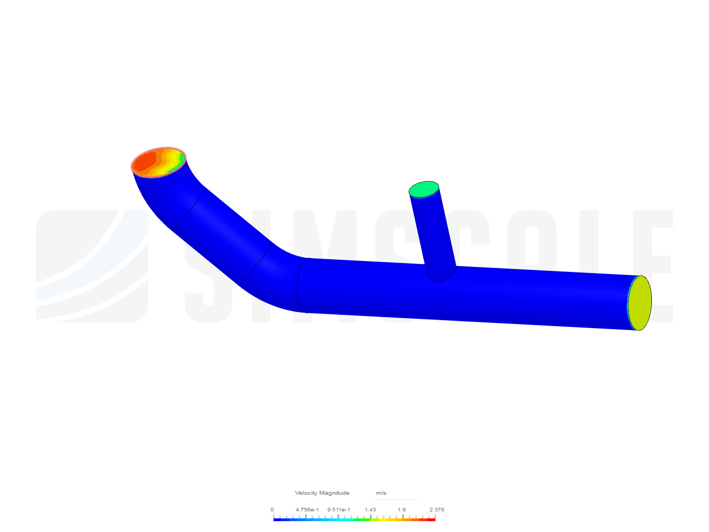 Tutorial: Pipe junction flow by keepsilent1026 | SimScale