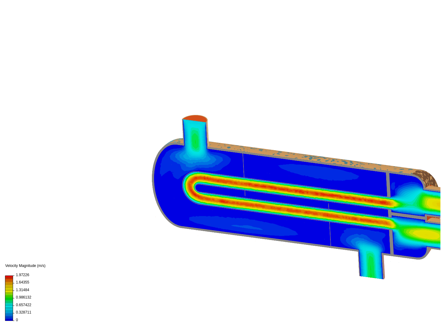 U-Tube Heat Exchanger map 250 by kkonev | SimScale