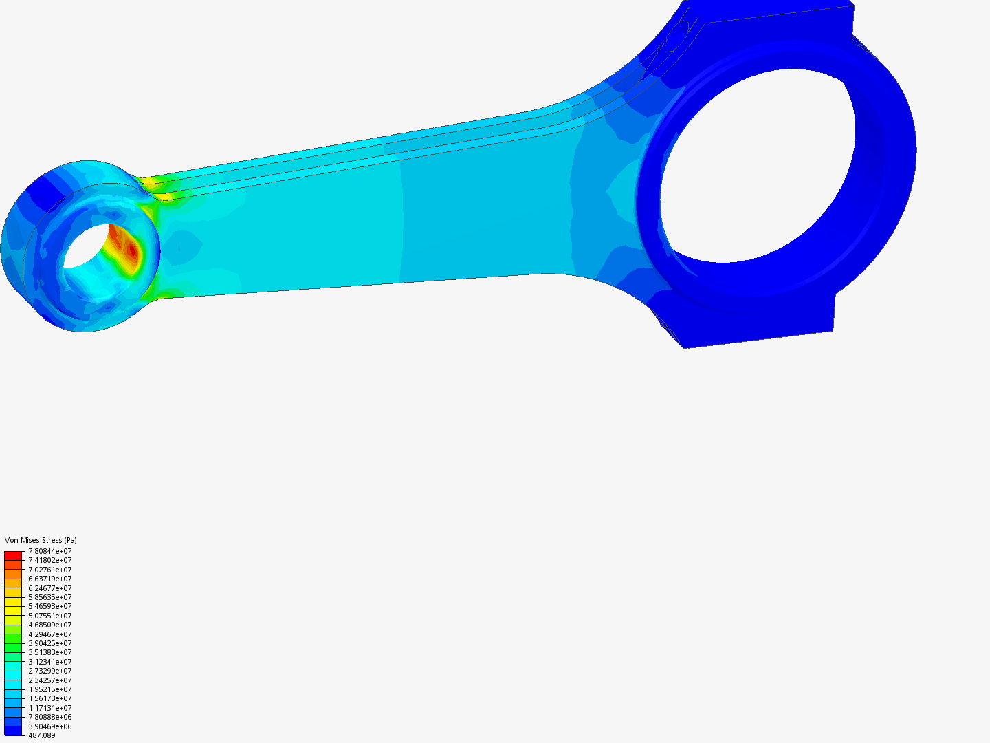Tutorial 1: Connecting rod stress analysis - Copy by kolehockinson | SimScale