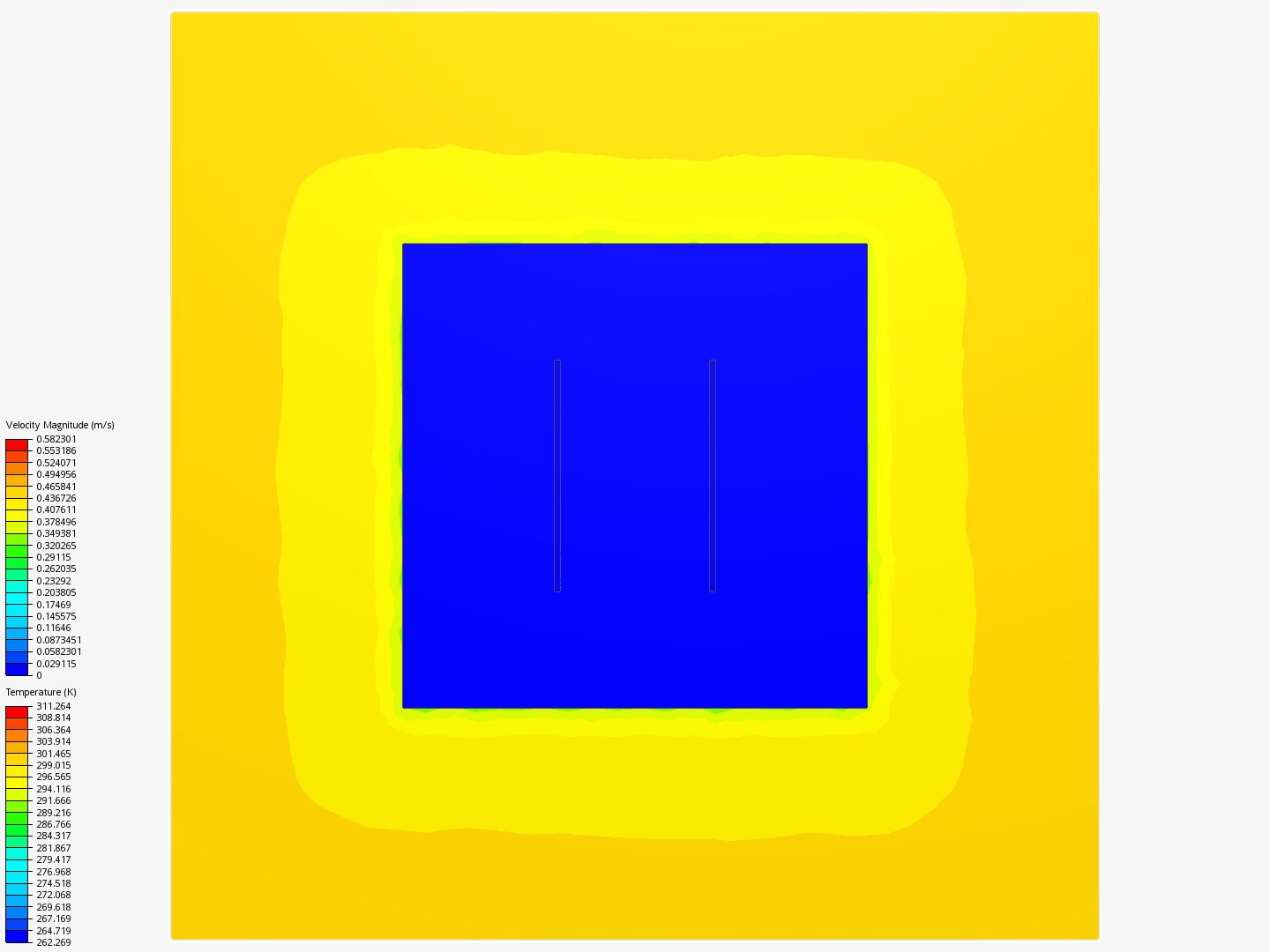 chilled panel room heat source 2 by ksfung_0202 | SimScale