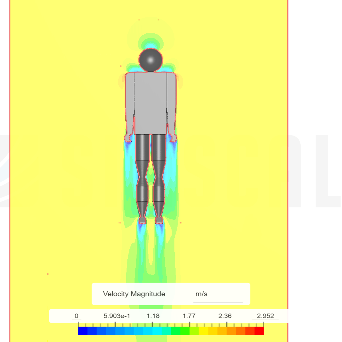 Fluid simulation on a swimmer by lambermont_emm | SimScale