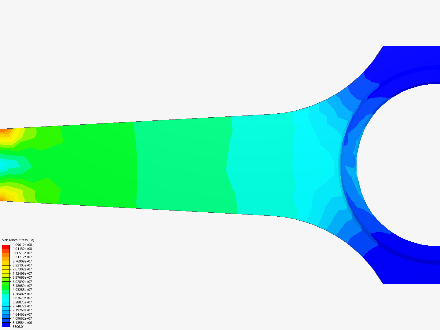 Connecting rod stress analysis by lincoln_lam111 | SimScale