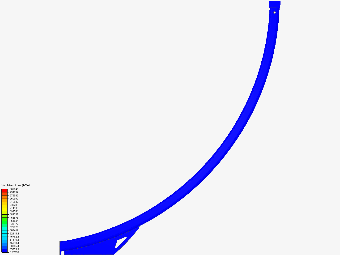 Static Curved Beam by lsaline | SimScale