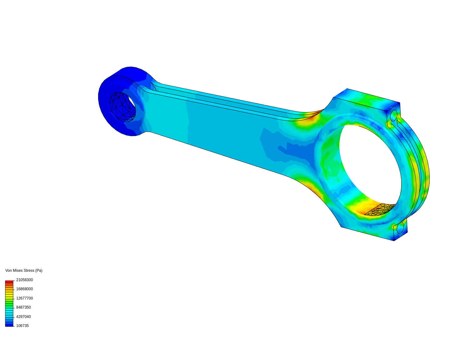 Tutorial 1: Connecting rod stress analysis by mancansan | SimScale