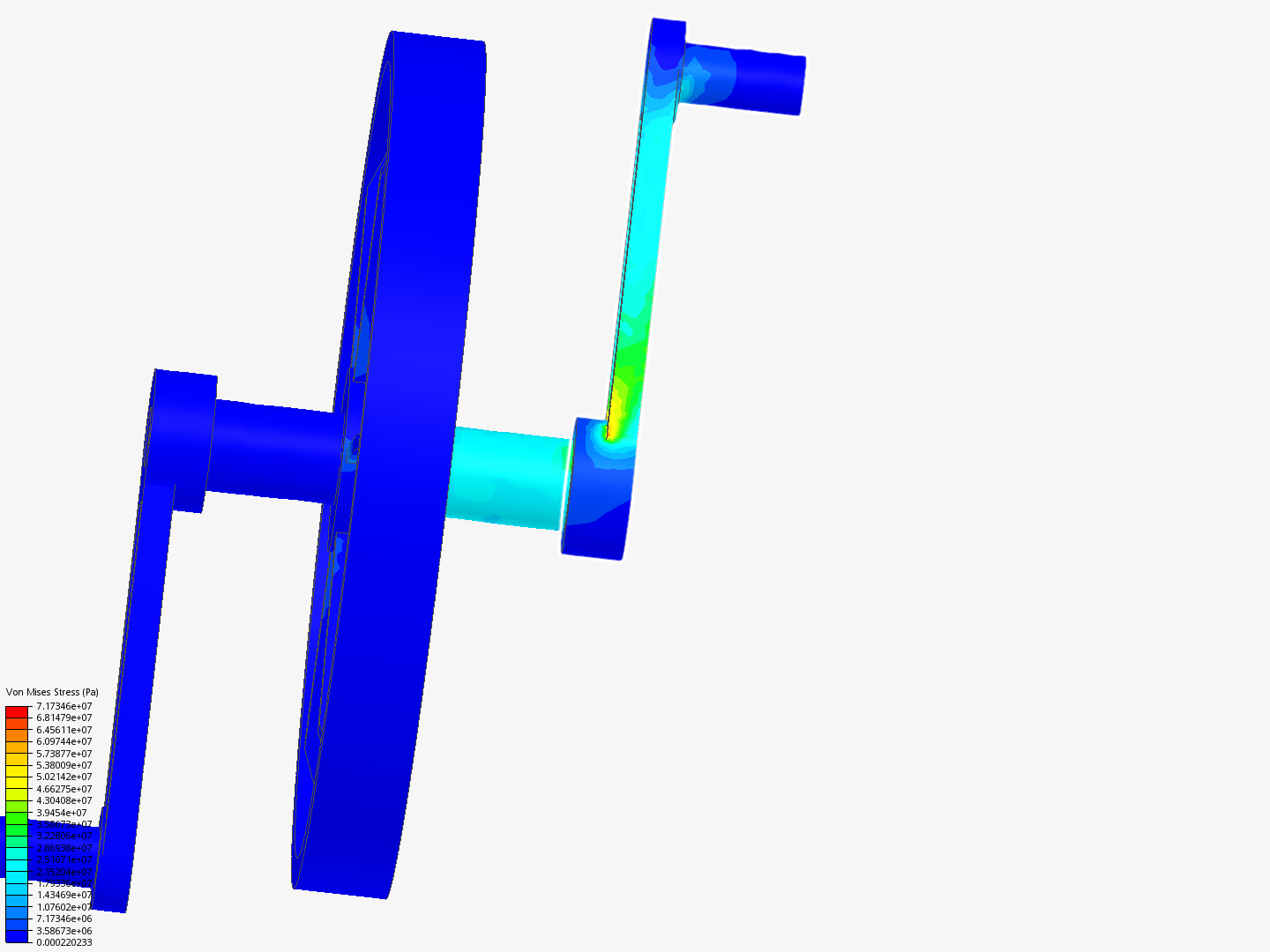 Simulation of a Crank Assembly - Copy by maravillajohnp | SimScale