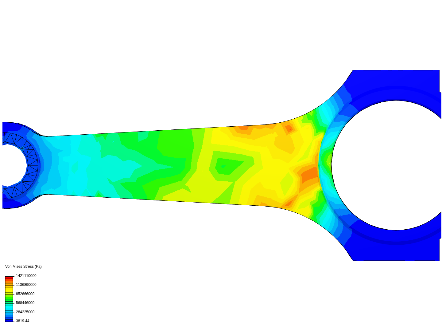 Tutorial 1: Connecting rod stress analysis by masakiki1226 | SimScale