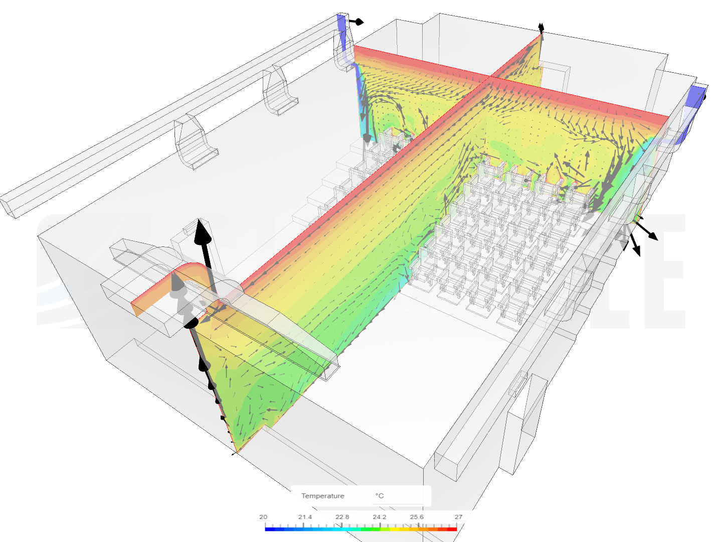 Thermal Comfort in a Theater Room - Dve geometriji z rezultati by ...