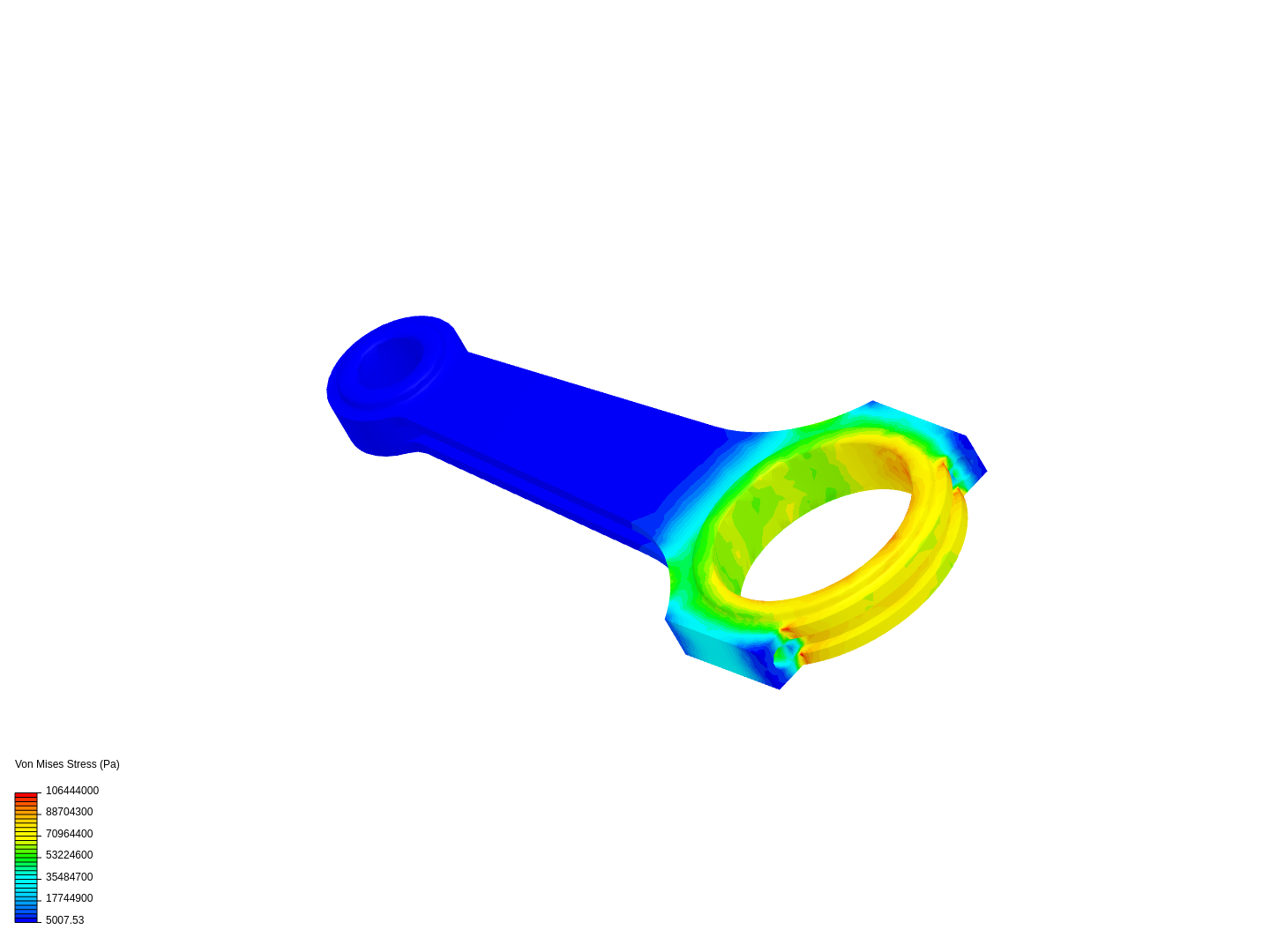 Tutorial 1: Connecting rod stress analysis by mattCNE | SimScale