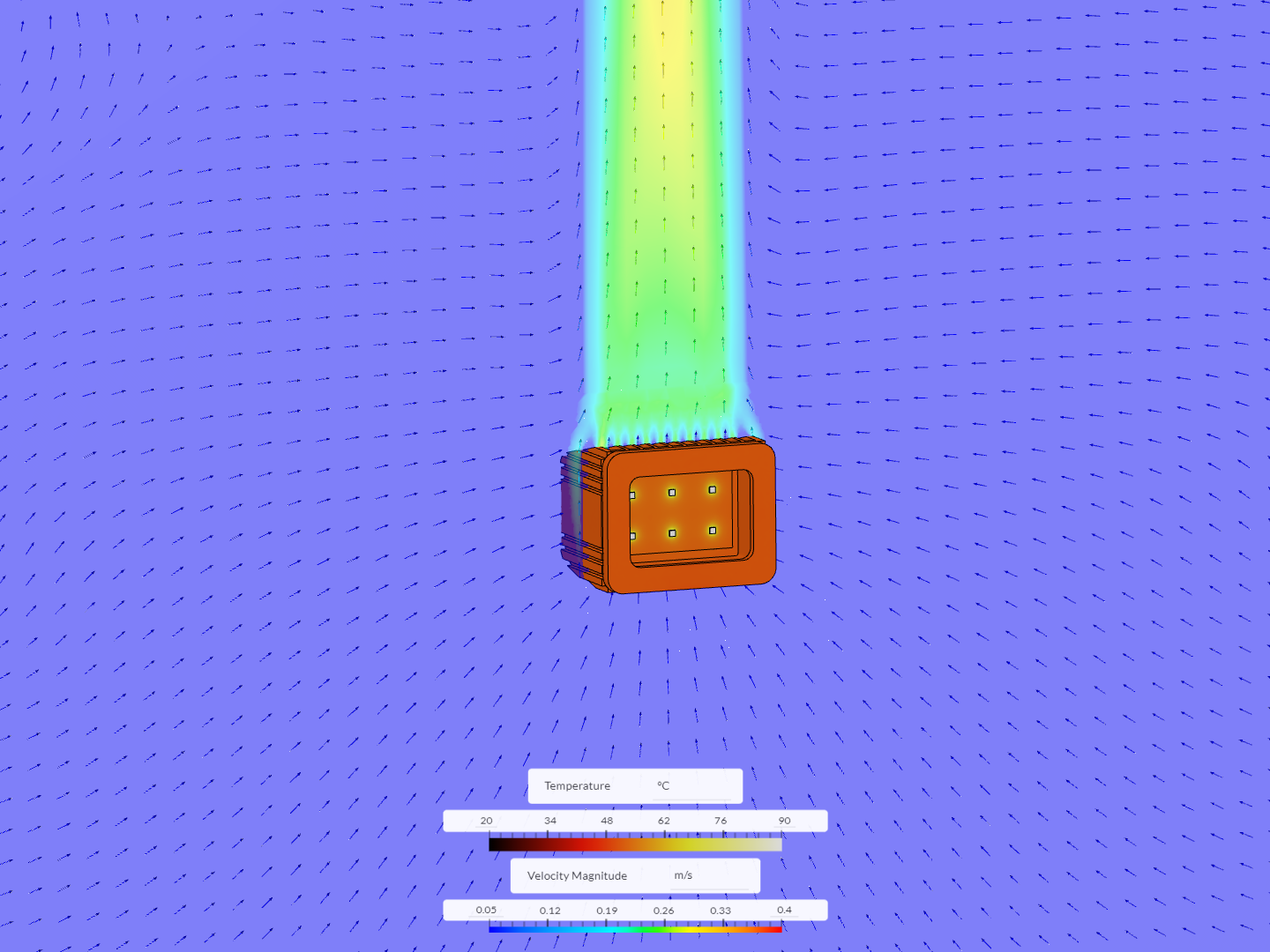 LED Work Light Thermal Analysis - Public by mbemis | SimScale
