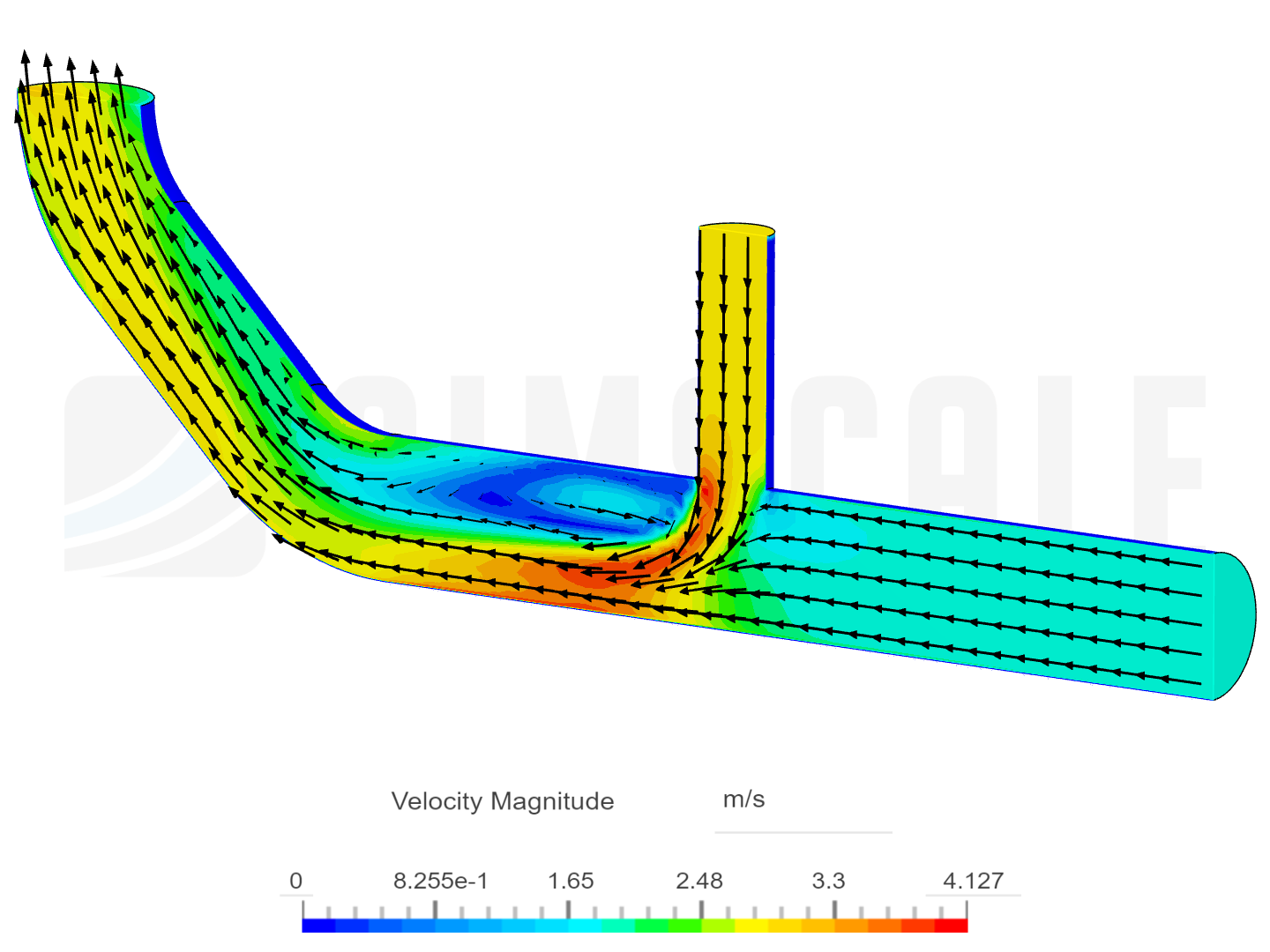 Tutorial 2: Pipe junction flow by miggilmar1 | SimScale