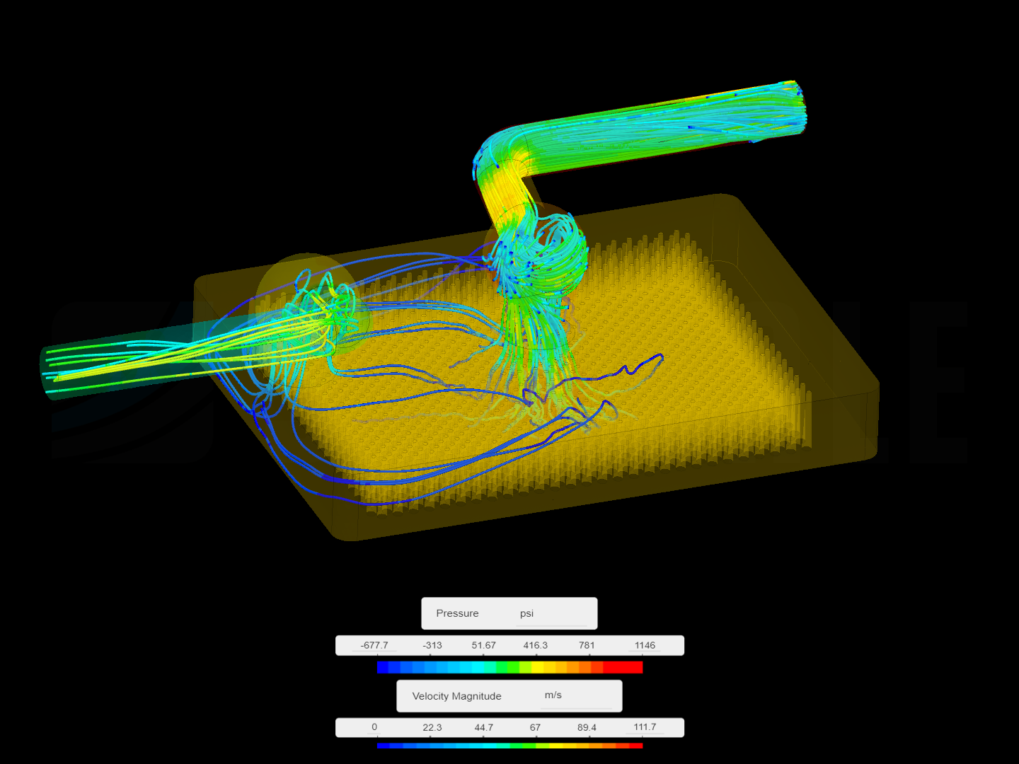 Pin Fin Cooler Comparison by mikeag | SimScale