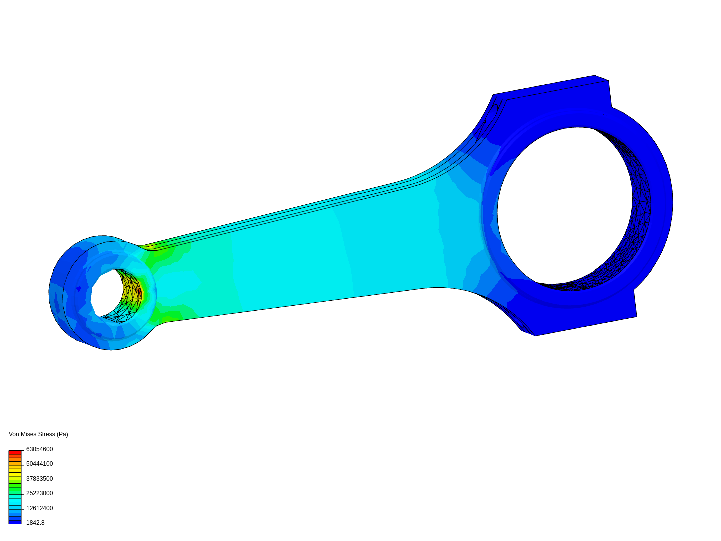 Tutorial 1: Connecting rod stress analysis by milch | SimScale