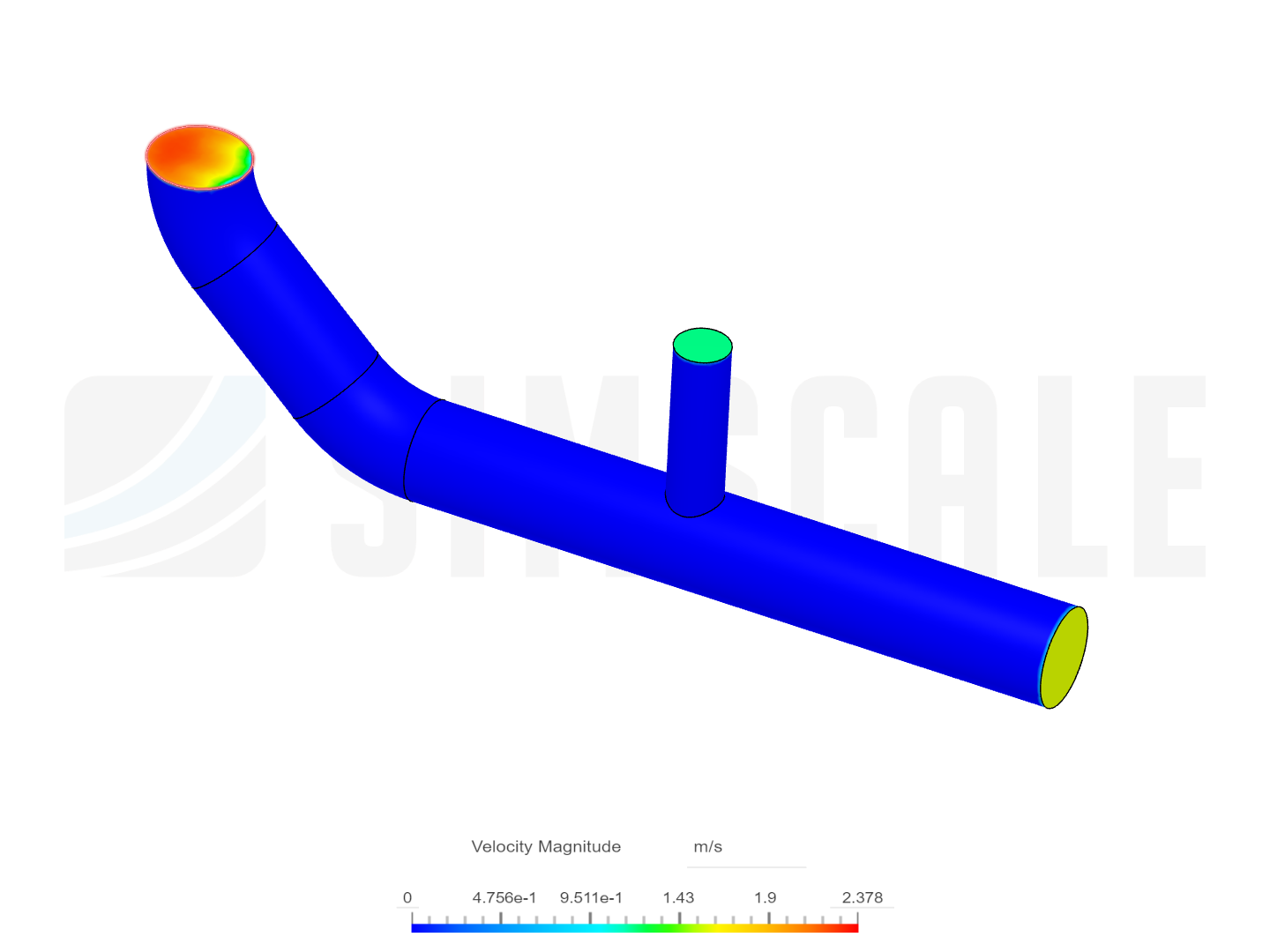 Tutorial: Pipe junction flow by mingraffia | SimScale