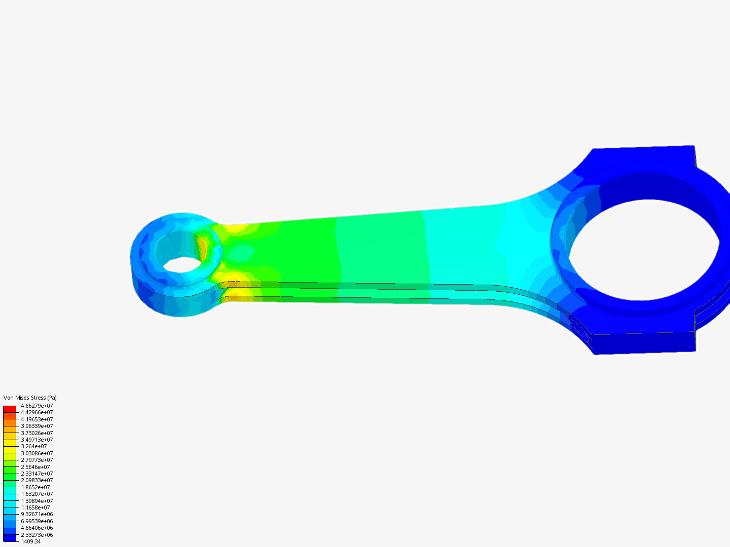 Tutorial 1: Connecting rod stress analysis by mk1 | SimScale
