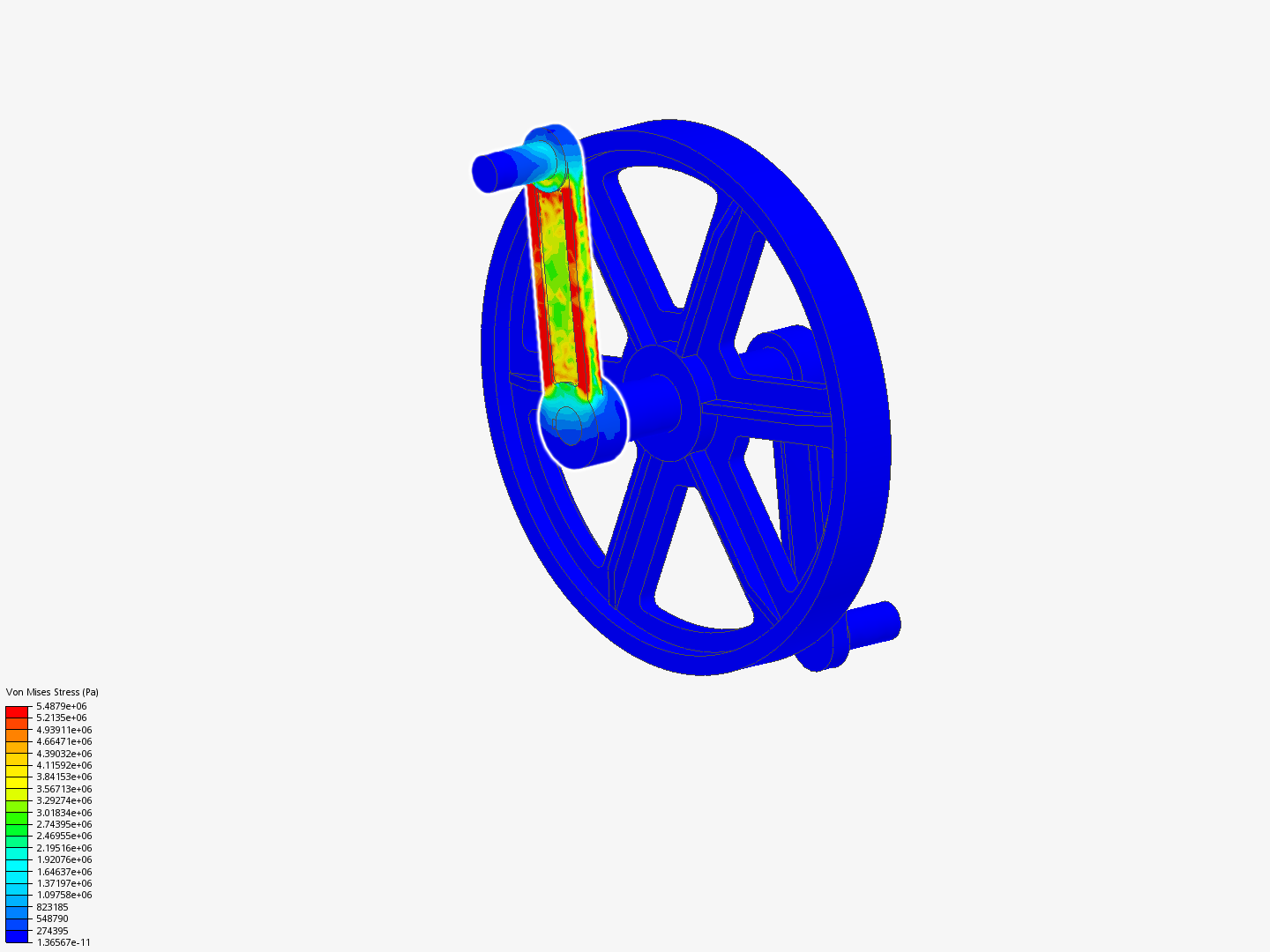 Simulation Of A Crank Assembly Copy By Mpescadero Simscale