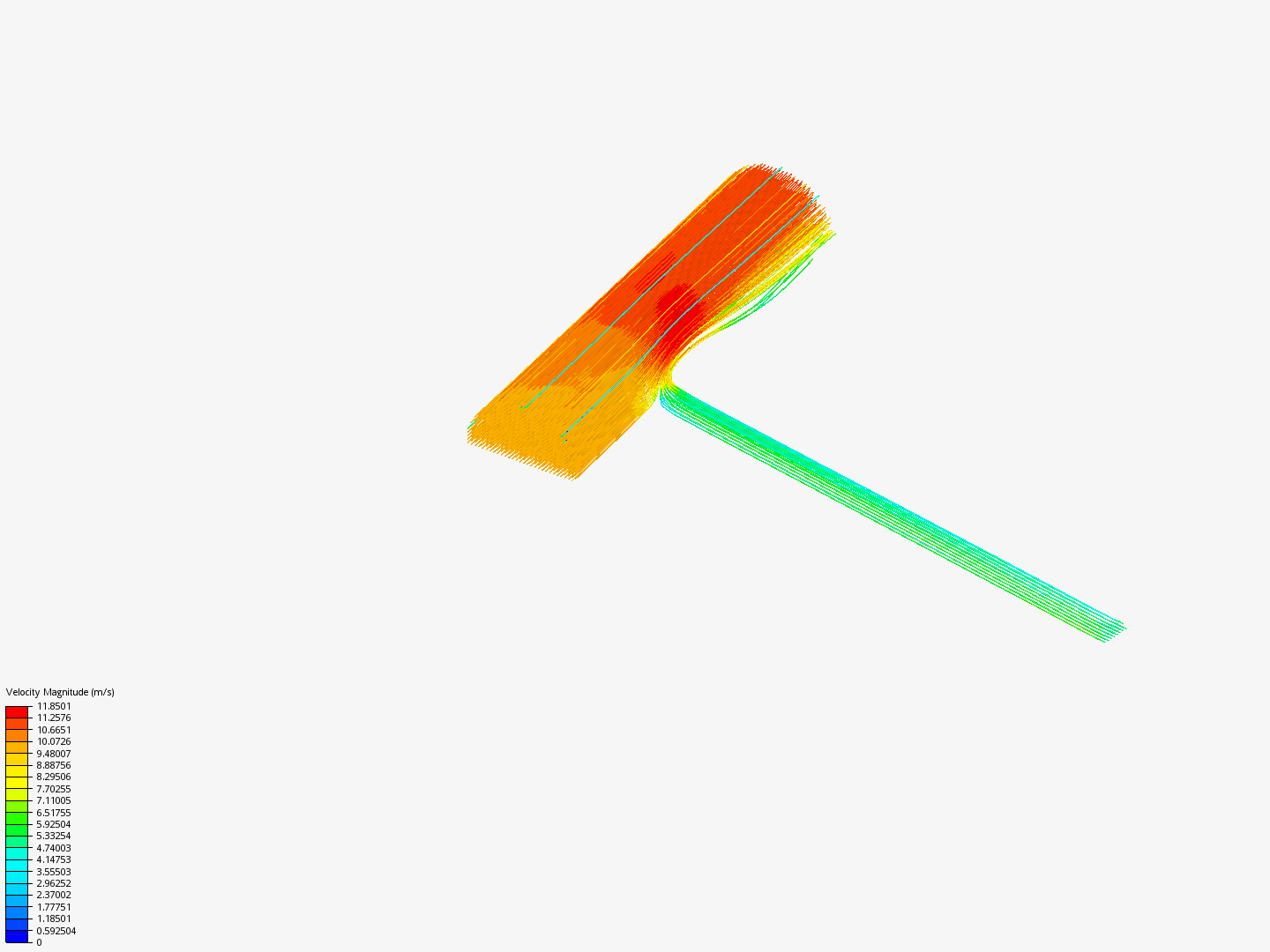 DPE - CFD of a T-conjunction - Model 2 Water by mpichler | SimScale