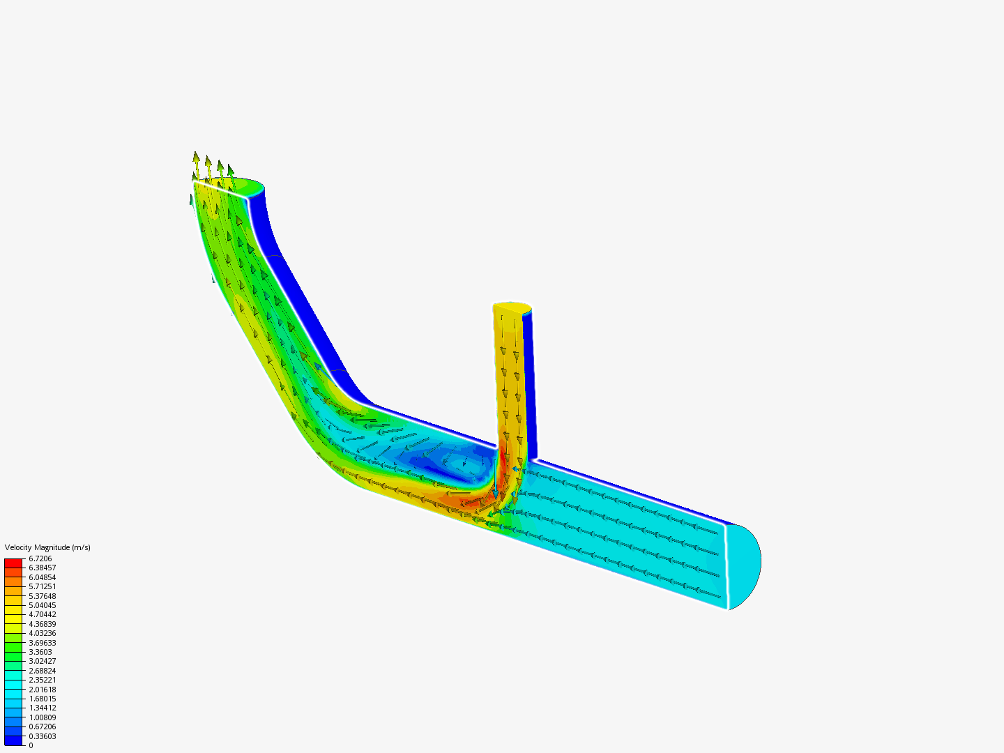 Tutorial 2: Pipe junction flow by nathan_dn | SimScale