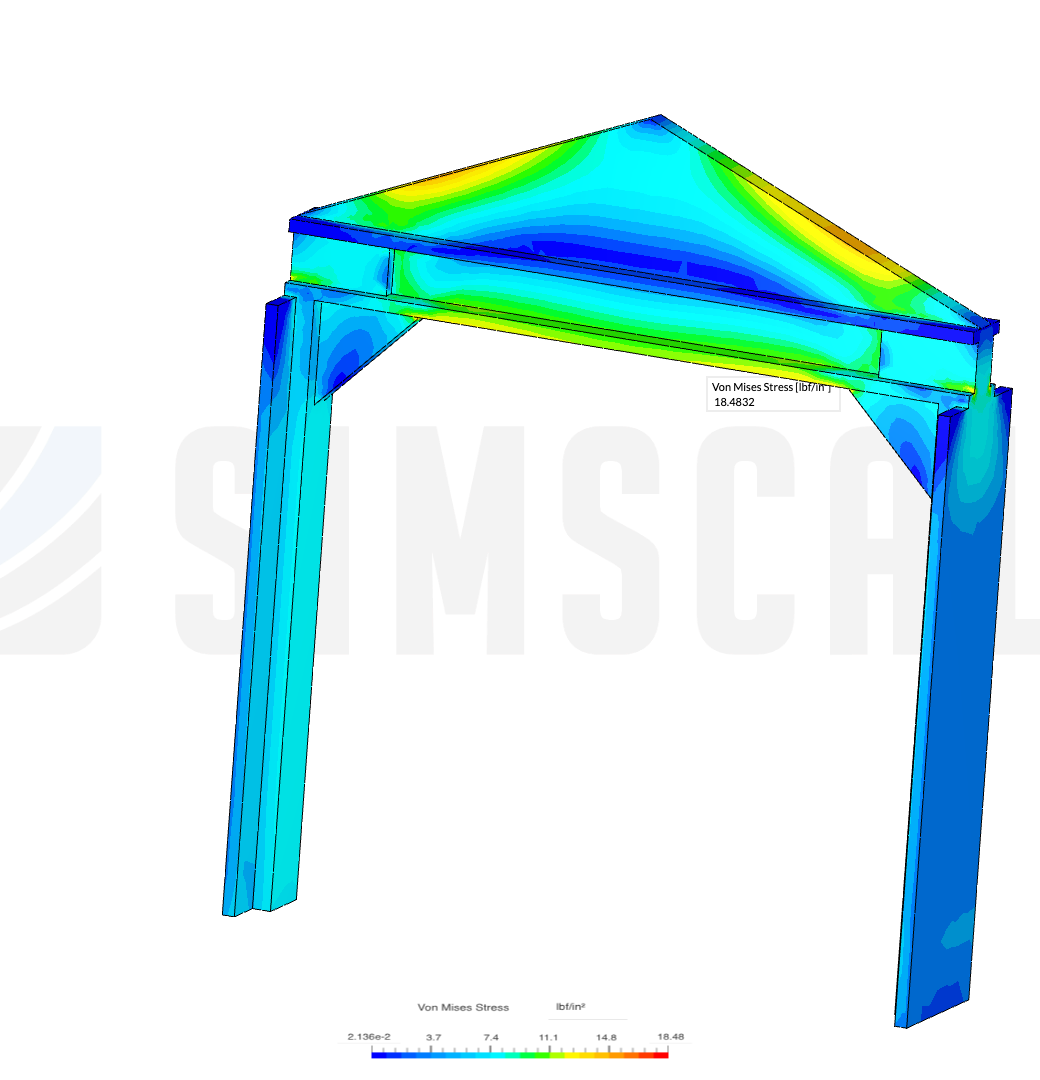 Truss Beam, I-Beam Bottom, 1 in Shear Brace, 12 in Height, Extended Shear Brace, 2 in Roof Web ...