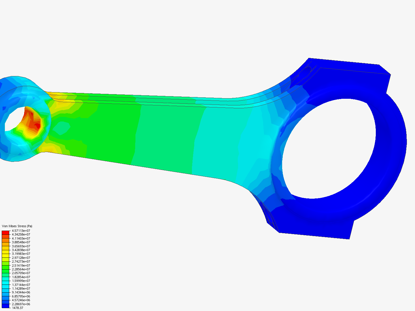 Tutorial 1: Connecting rod stress analysis by nhi_common | SimScale