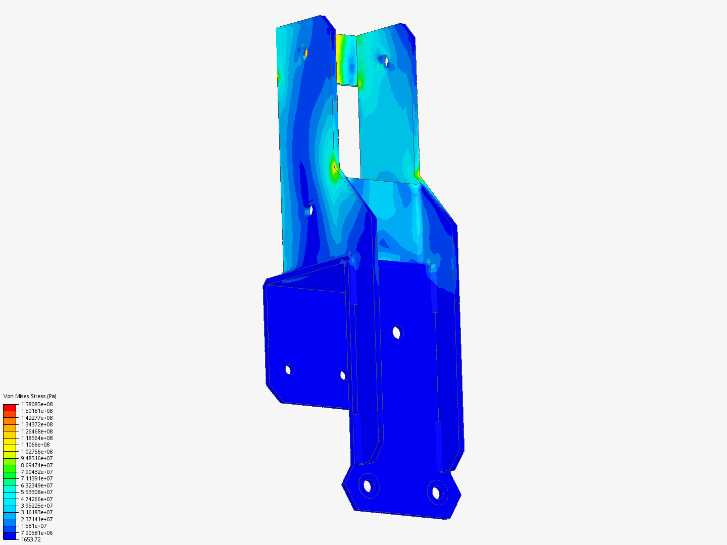Cantilevered Post Bracket by peter_at_ubc | SimScale