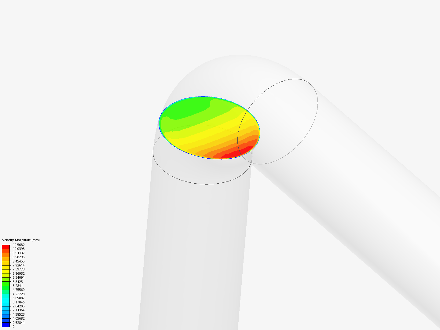 Fluid flow through pipe bend - Copy by prakhar_32 | SimScale