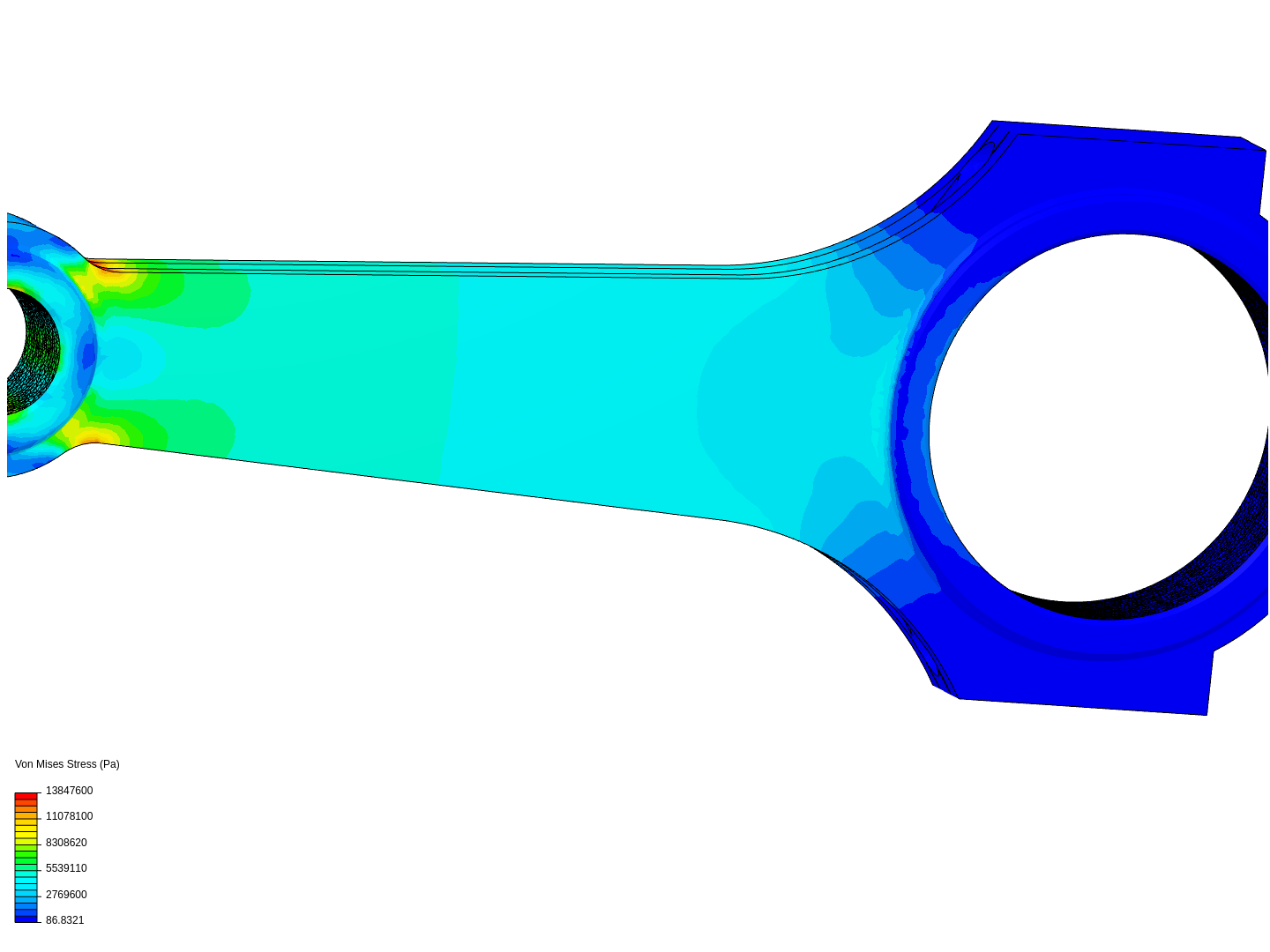 Tutorial 1: Connecting rod stress analysis by rboerma | SimScale