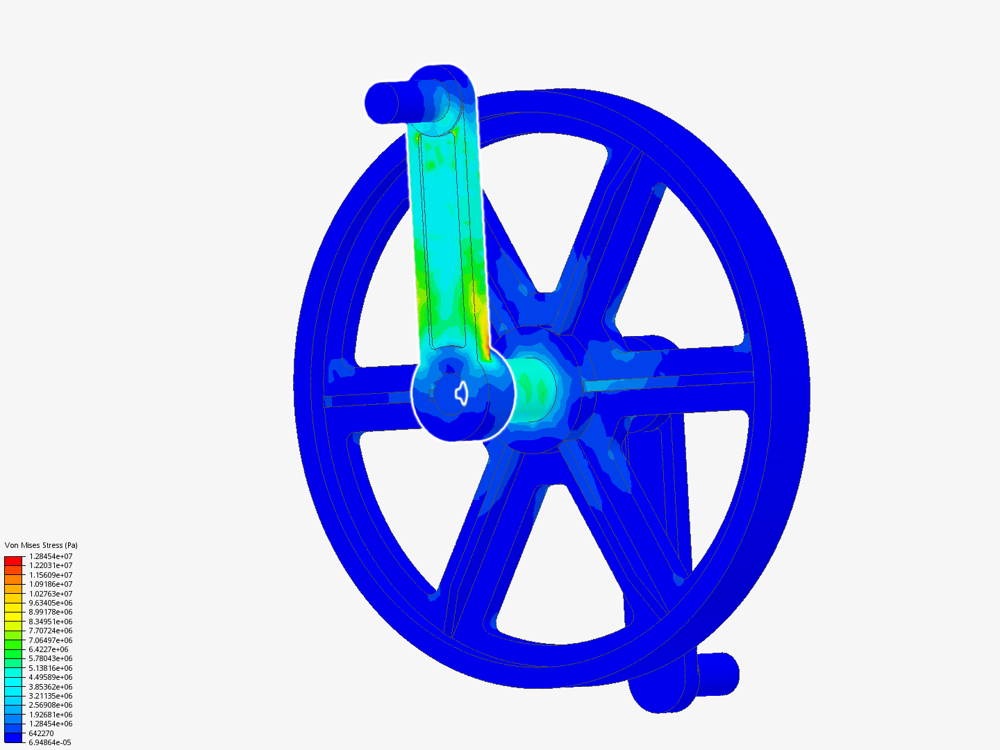 Simulation of a Crank Assembly - Copy by renzvillareal2 | SimScale