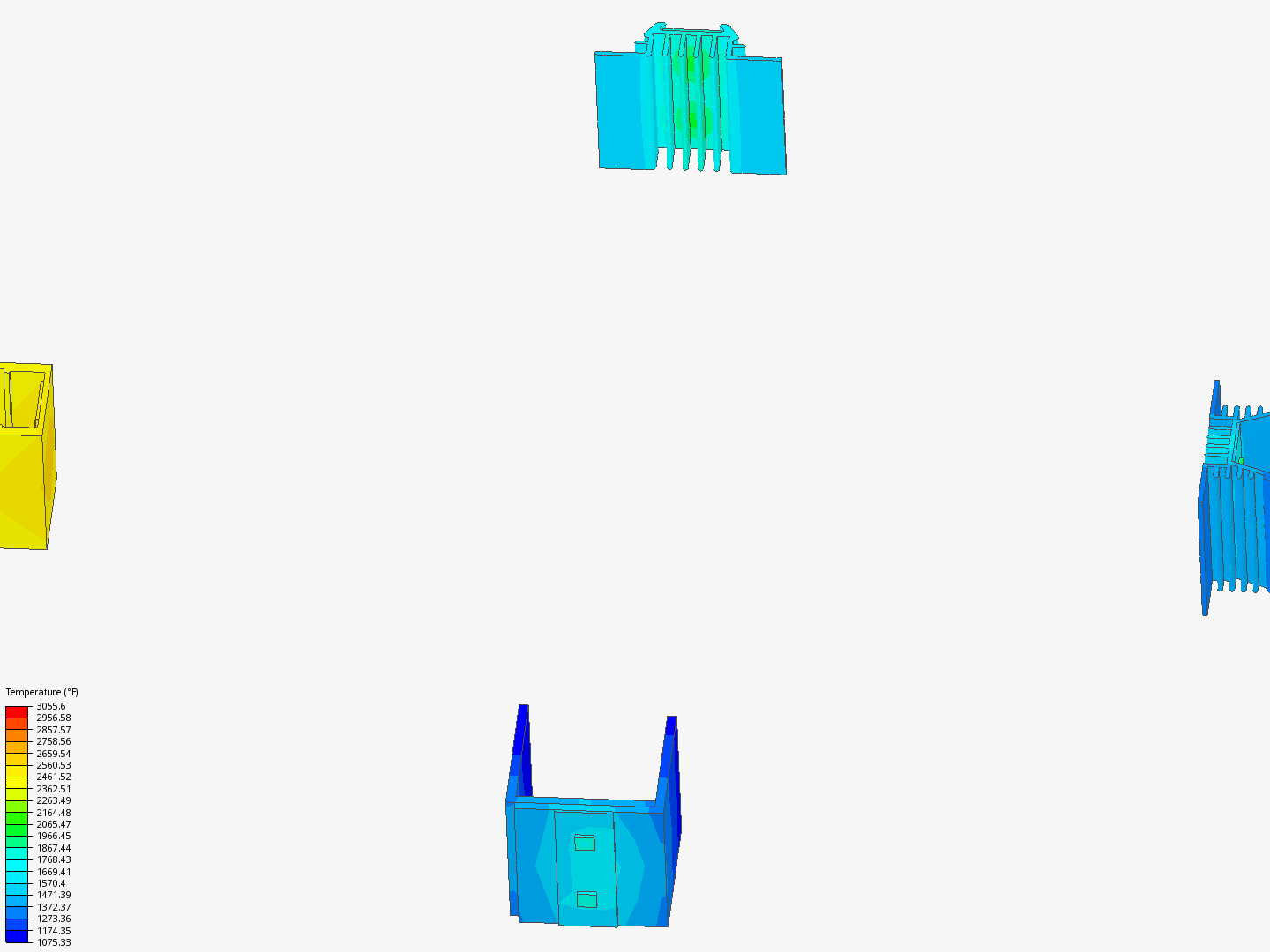 LED AL Extrusion Thermal Comparison - R2 by robrigo | SimScale