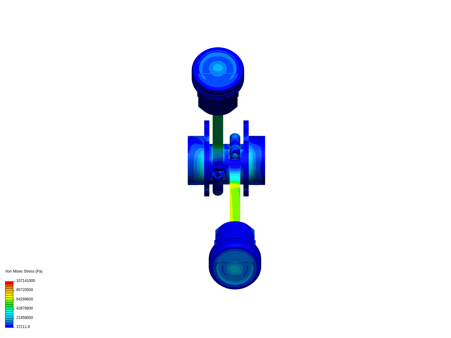 Static Analysis of Crankshaft Piston Rod Assembly by rszoeke | SimScale